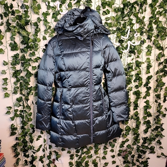 Kenneth Cole | Jackets & Coats | Metallic Blue Kenneth Cole Long Coat ...